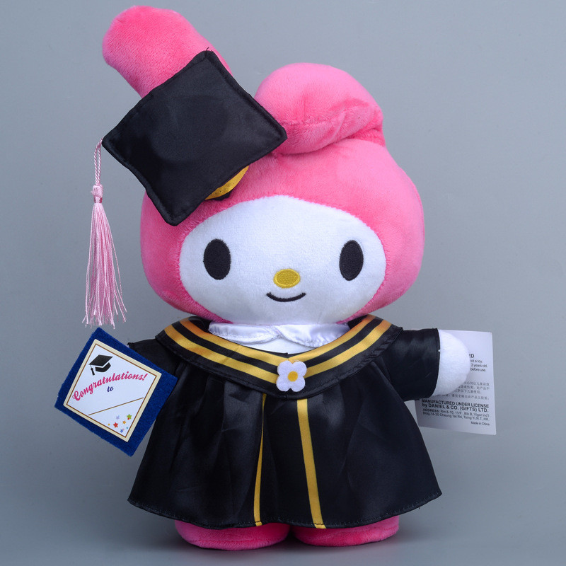 Graduation Season Sanrio Plush Doll 25CM Kuromi Melody Bachelor's ...