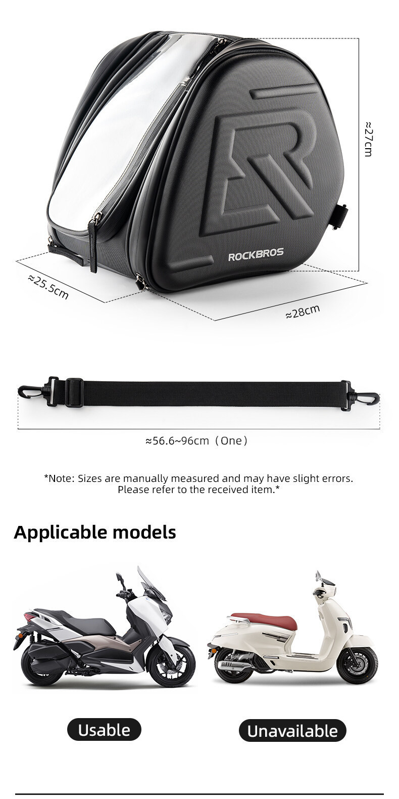【MY Delivery】ROCKBROS Motor Fuel Tank Bag Hard Sheel Pedal Motorcycle ...