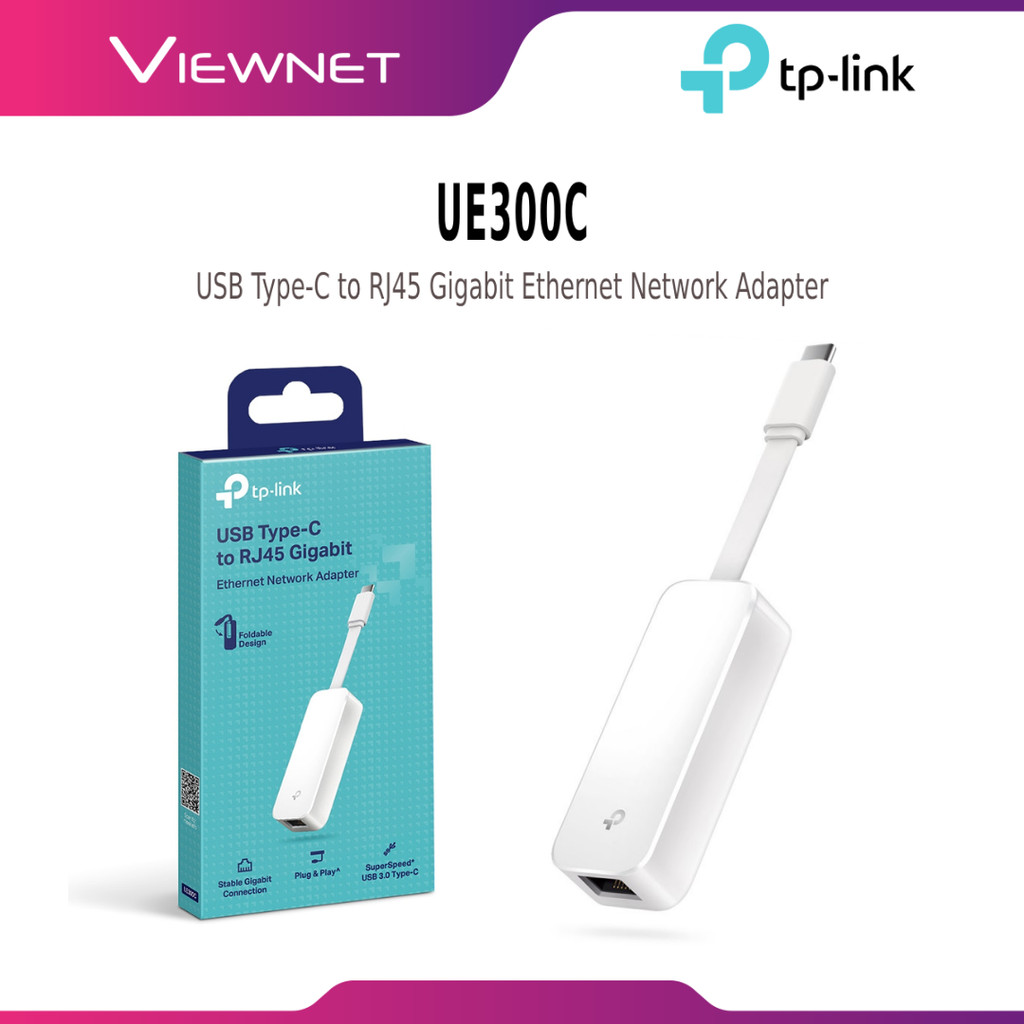 TP-LINK UE300C USB TYPE-C TO RJ45 GIGABIT ETHERNET NETWORK ADAPTER WITH ...