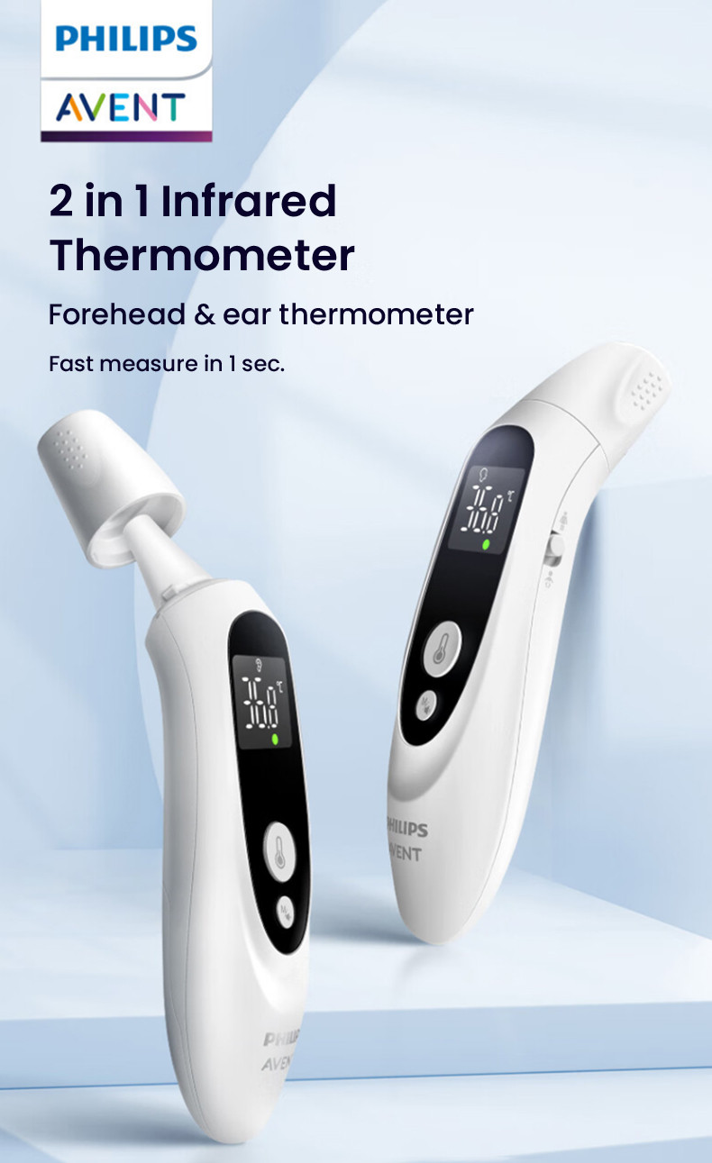 Philips Avent FC-IR105 Infrared Ear & Forehead 2-in-1 Thermometer ...