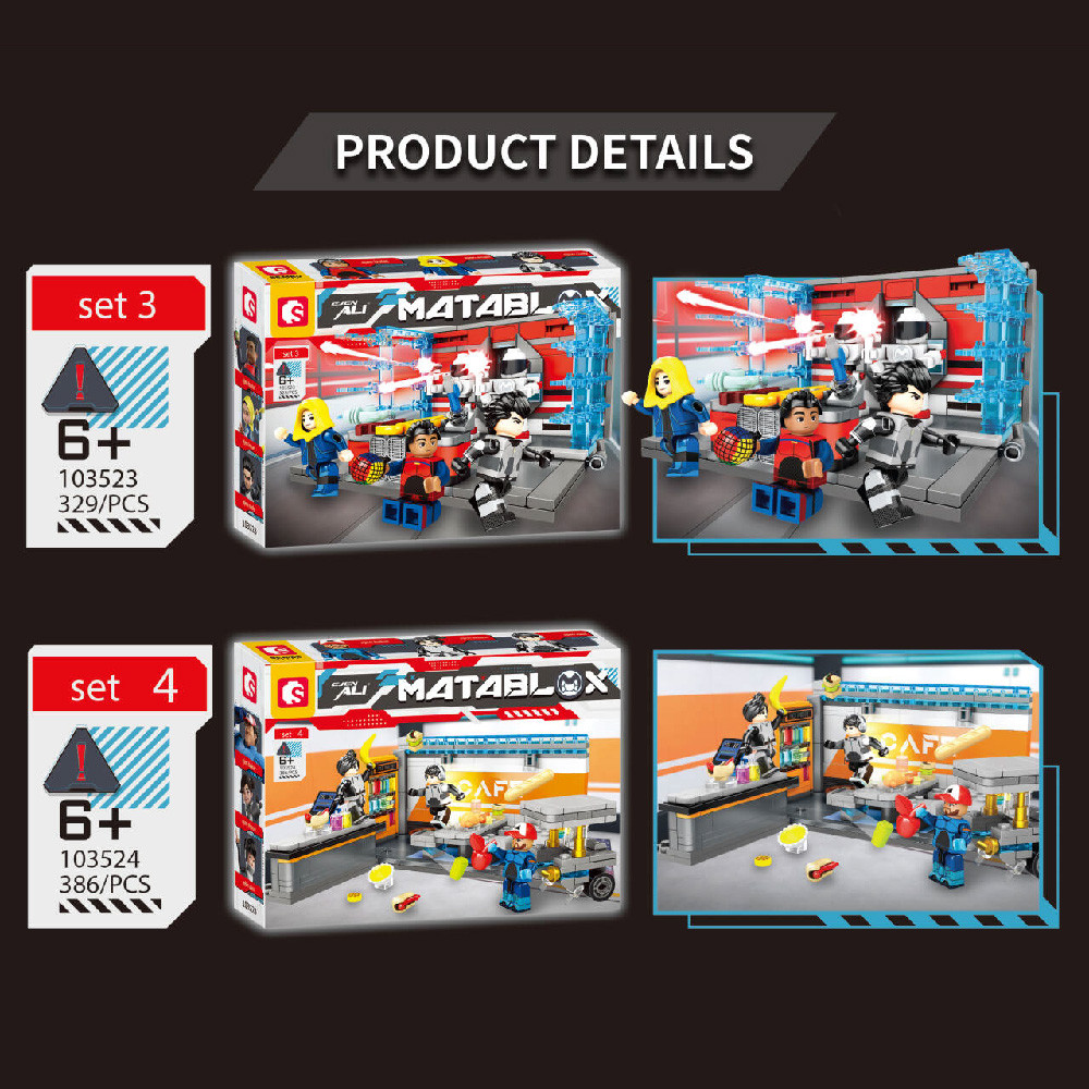 Sembo Block x Ejen Ali MATABLOX Misi: 4 Different MATA Arena Training ...