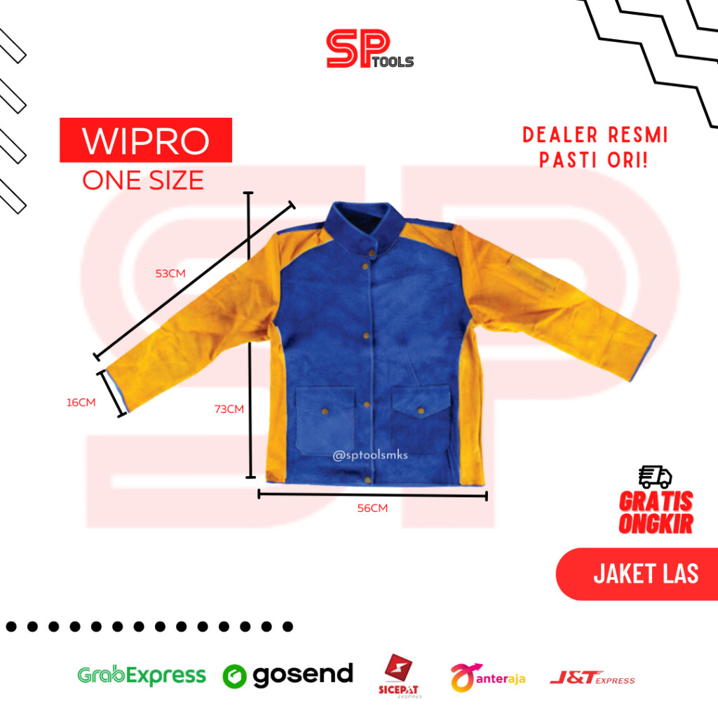 in stock Wipro THICK LEATHER WELDING APRON / JACKET / WEARPACK | Shopee ...