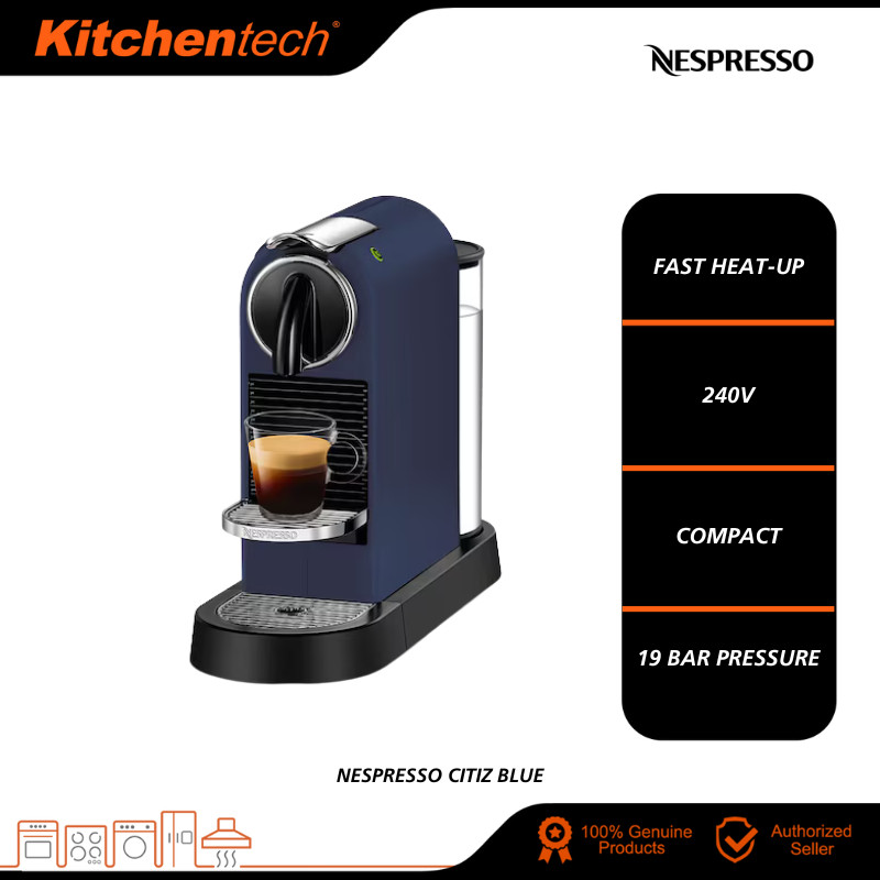 Nespresso CitiZ Fully Automatic Capsule Espresso Coffee Pod Machine D113-ME-BK-NE Compact 240V ...