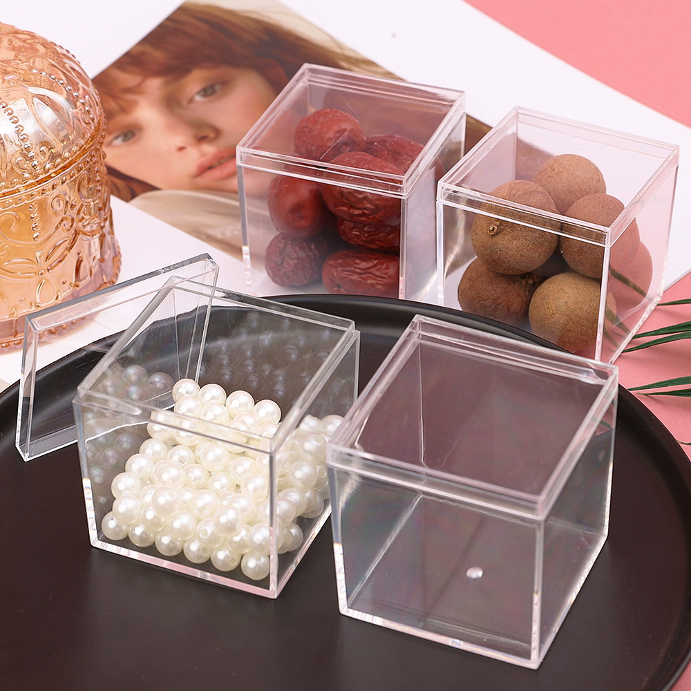 Transparent Plastic Square Acrylic Candy Box - Chocolate Cake Dessert ...