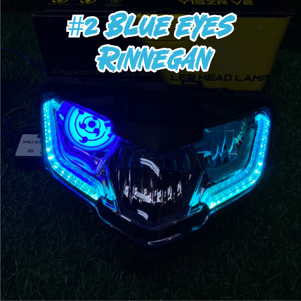 PROTAPER Y15 Y15ZR V2 / LC135 V8 FI NARUTO SHARINGAN LED HEAD LAMP LIGHT LAMPU DEPAN RGB RAINBOW ...