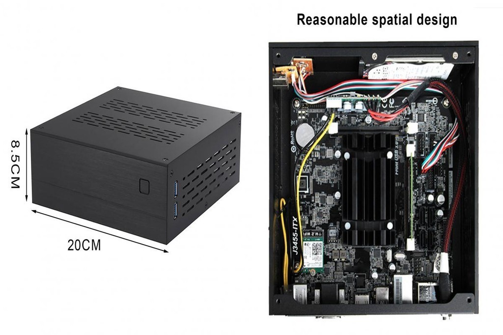 HUARMEY Lightweight Pc Case Portable Htpc Case Mini-itx Aluminum Alloy ...
