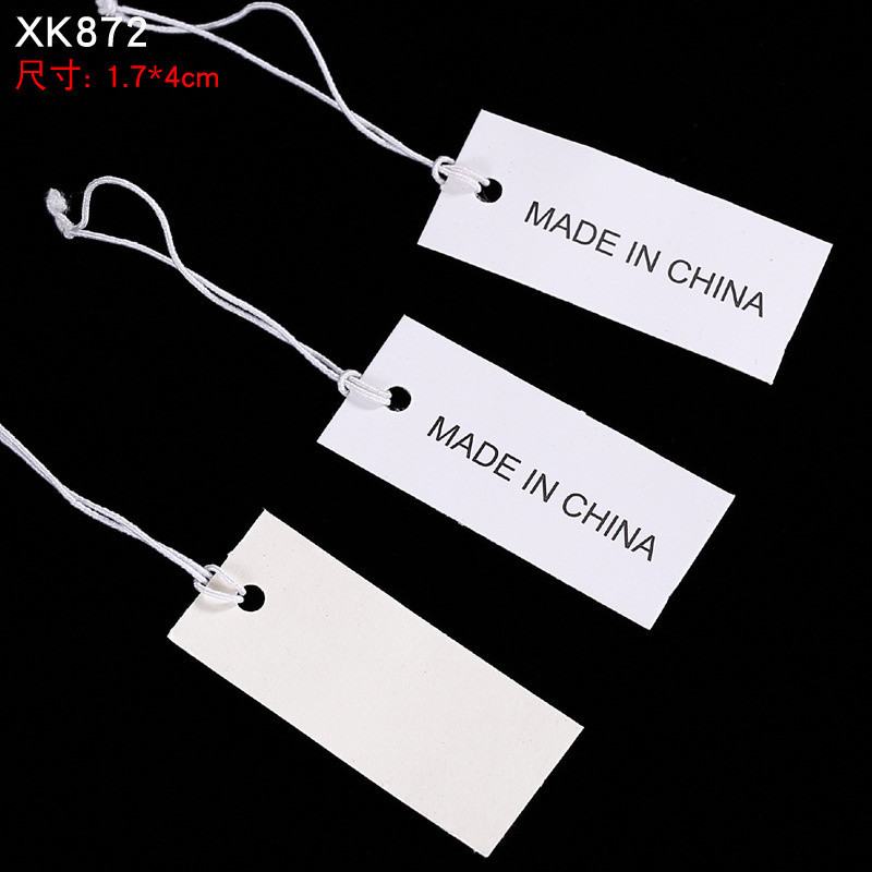 100pcs Jewelry and jewelry small tags DIY blank hanging rope small hang ...