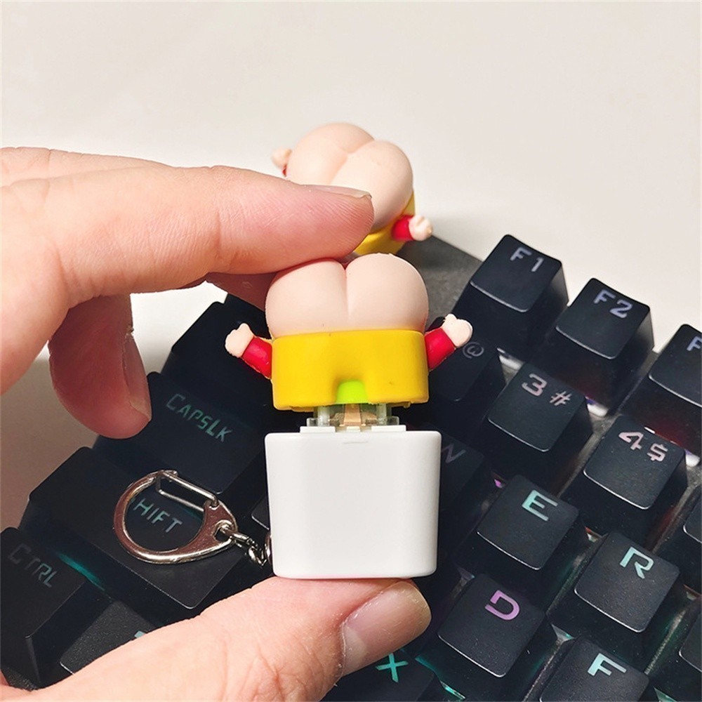 Led Merit +1 Muyu Decompression Keychain Mechanical Keyboard Button ...