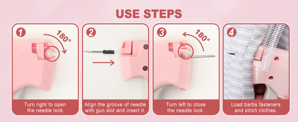 Stitchy Quick Clothing Fixer, Quilt Tacking Gun, Quick Stitch Sewing ...