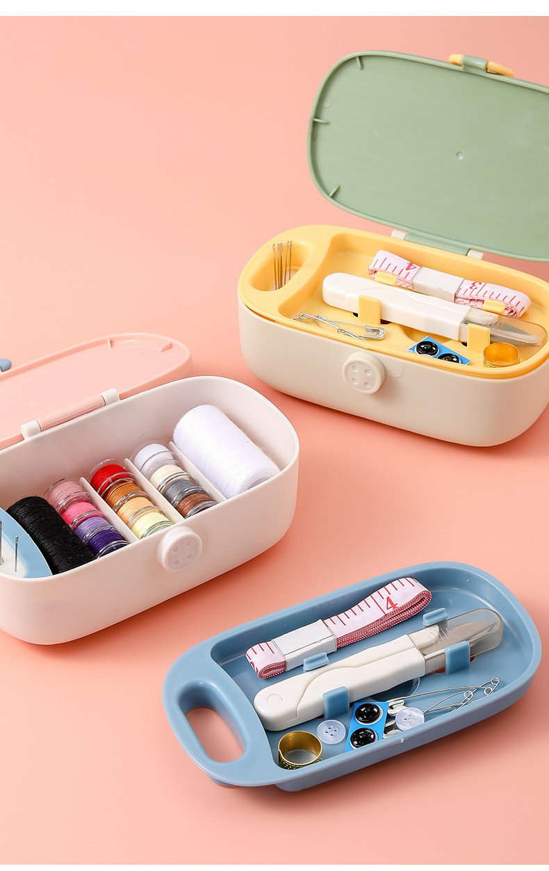 Household Needle and Thread Box Set Portable Manual Sewing Needle and ...