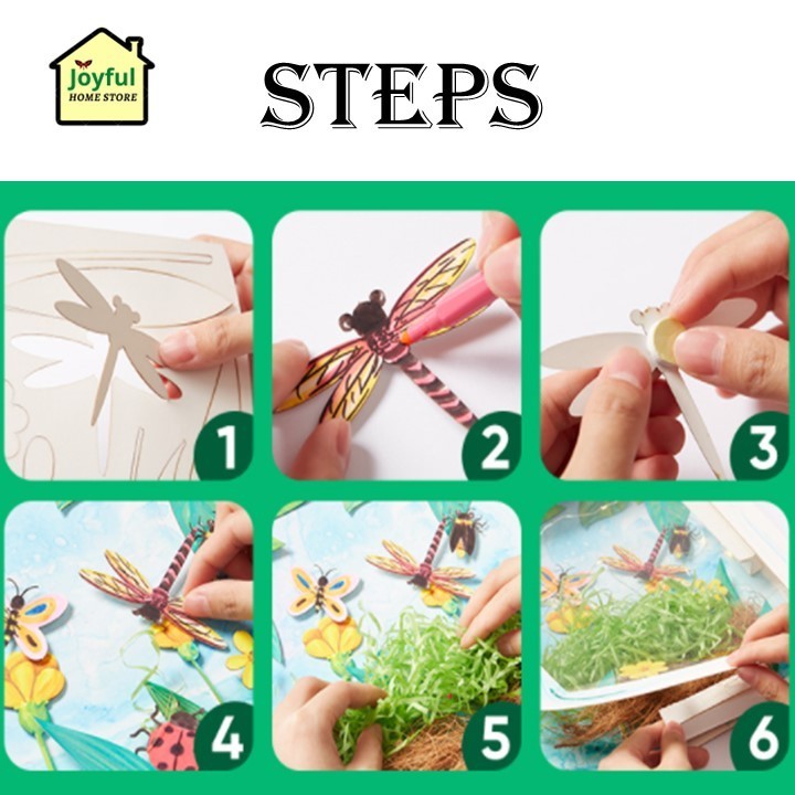 Kids Art and Craft DIY Light Aquarium Ocean Fish Tank Insect World ...