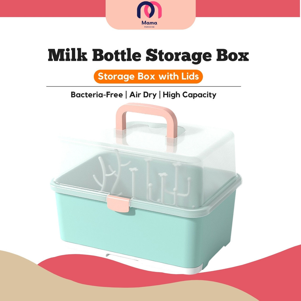 Mimo Baby Milk Bottle Boxes with Drying Racks | Milk Bottle & Breast ...