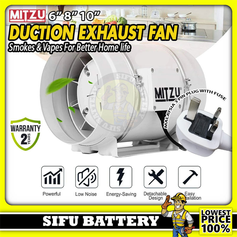 Duction Exhaust Fan 4/6/8 inch Portable High Turbo Suction Power Inline ...