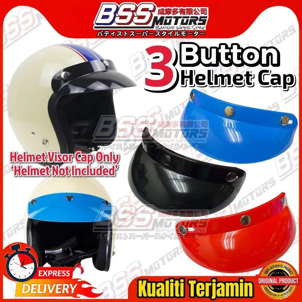 Helmet Cap 3 Button Pin MS88 WS88 NS88 Apollo Magnum LTD SGV Yellow ...