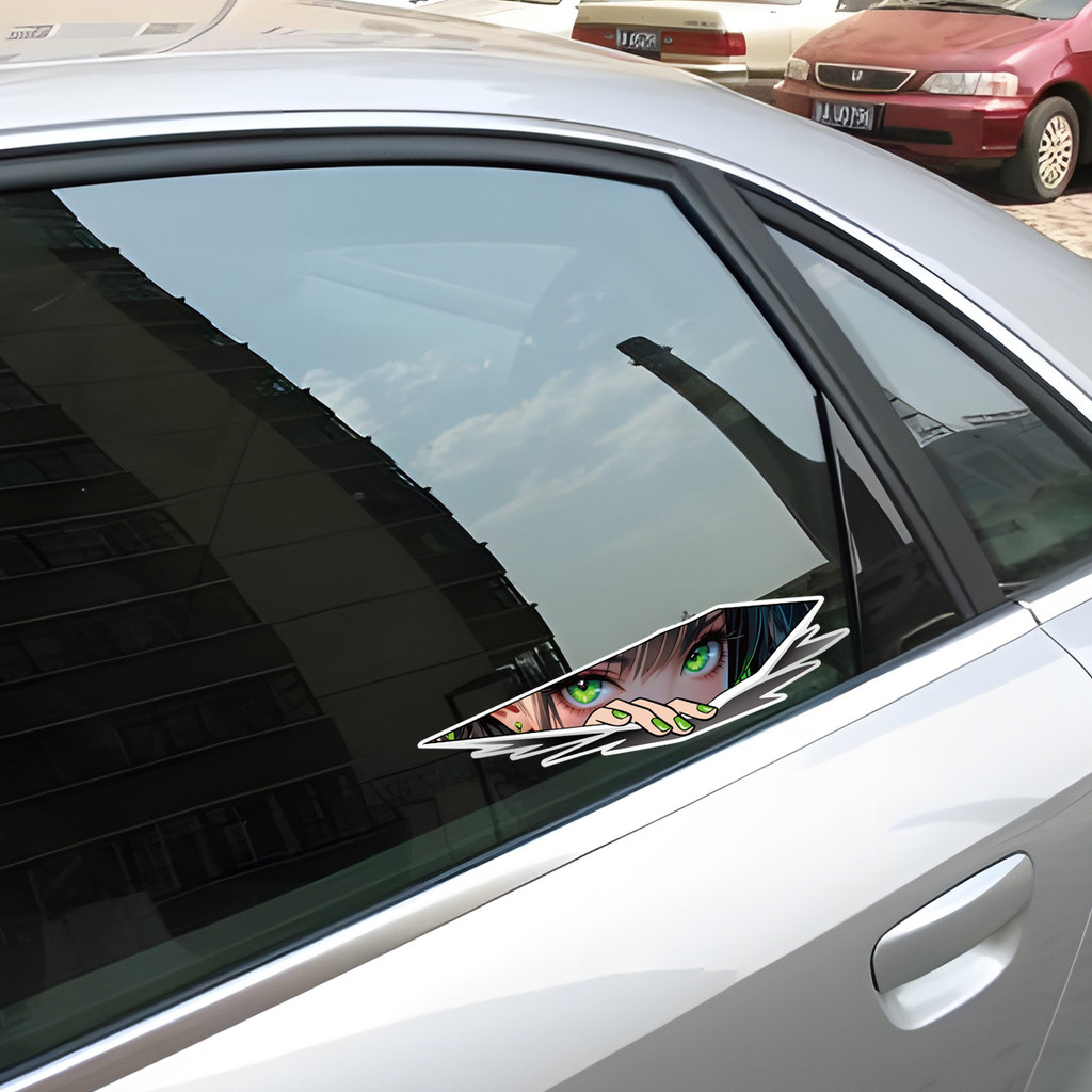 JDM Anime Eye Car Sticker Reflective Two-dimensional 2D Anime Car ...