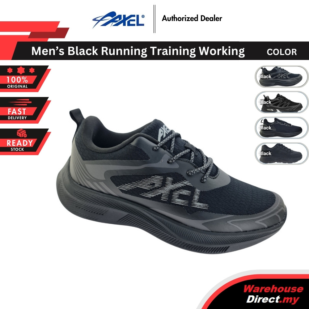 AXEL Men's Light Weight Training Running Sport School Work Full Black ...