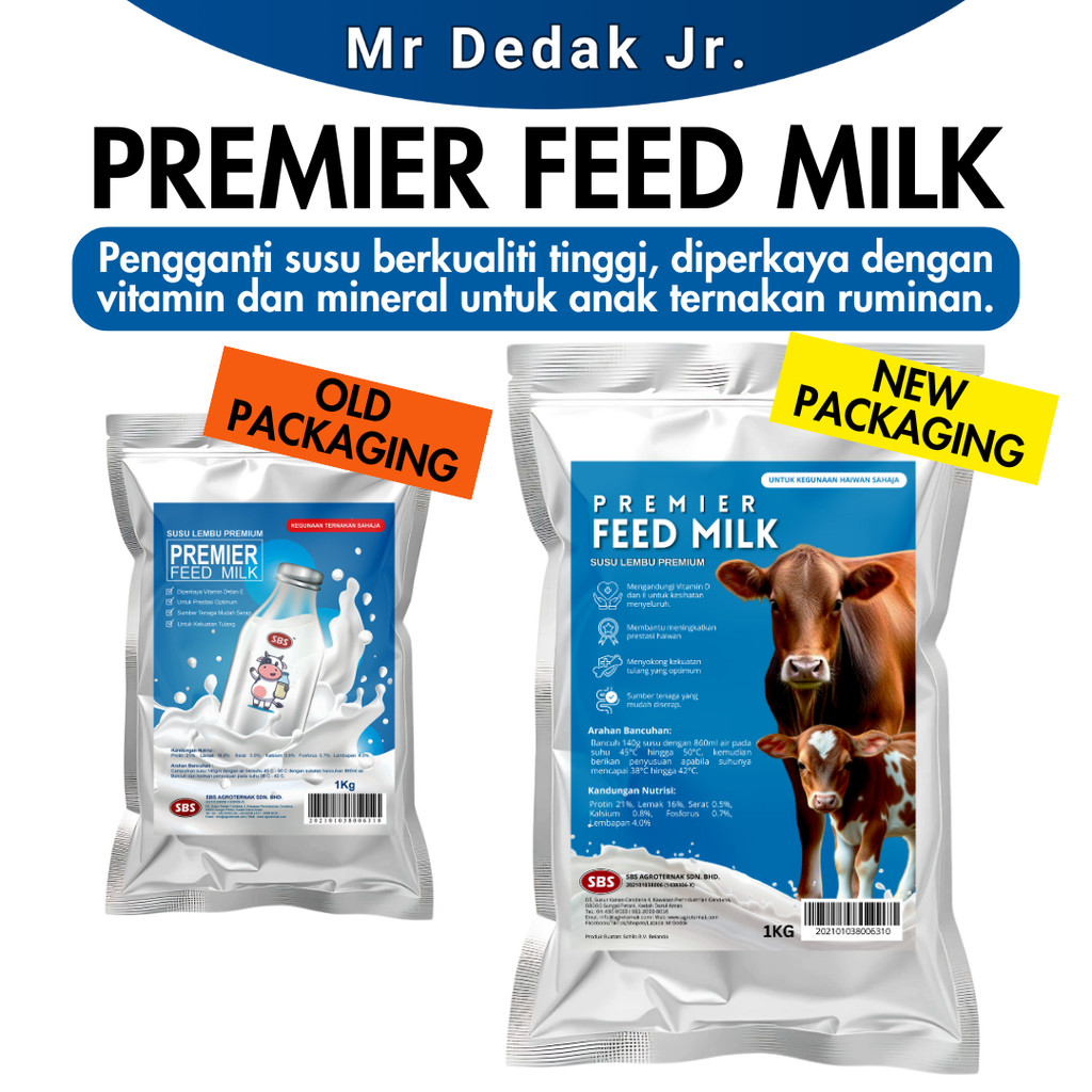 [1KG] [SBS Premier Feed Milk] Susu Lembu anak Lembu dan anak kambing ...