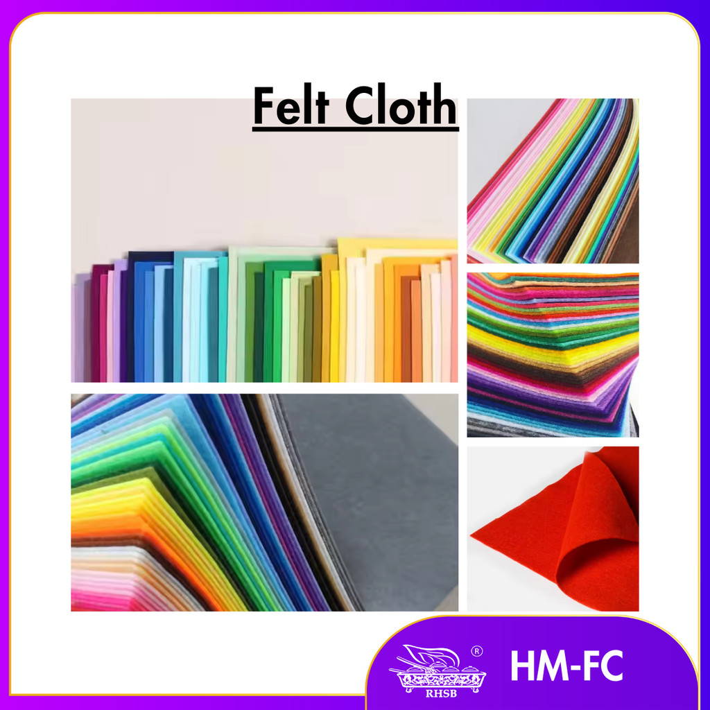 FELT CLOTH FABRIC/ KAIN FELT DIY CRAFTS/ DIY HANDICRAFT/ NON-WOVEN FELT ...