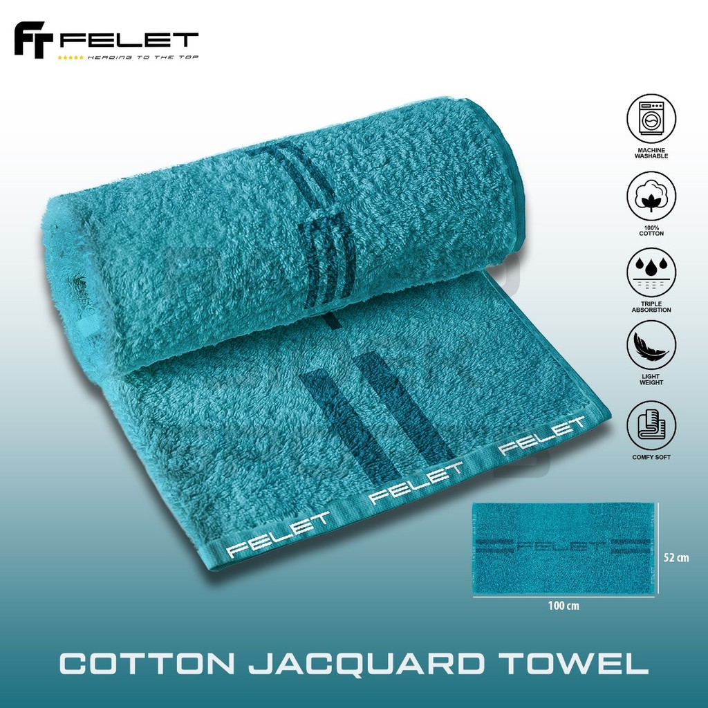 FELET Cotton Jacquard Towel / Sport Towel 100% Original by FLEET ...