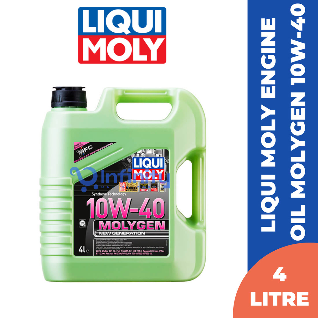 LIQUI MOLY Fully Synthetic Molygen New Generation 10W-40 4L Engine Oil ...