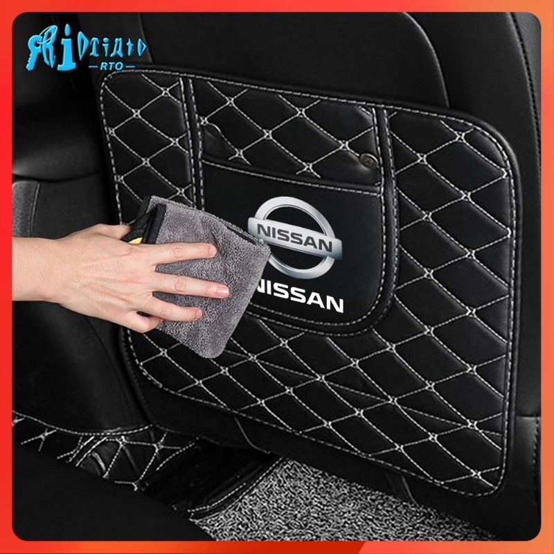 RtoT Car seat backrest kick pad leather anti-scratch pad for Nissan ...