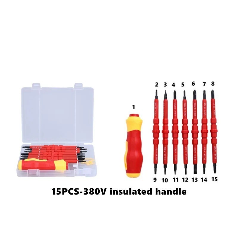 13PCS 1000V Changeable Insulated Screwdriver Set And Magnetic Slotted ...