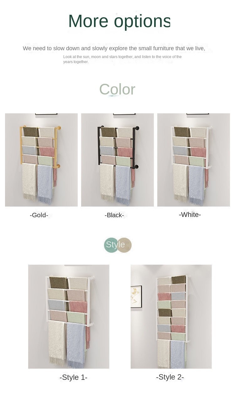 Scarf Display Rack Silk Scarf Shelf Wall Multi-Layer Hanger Shawl ...