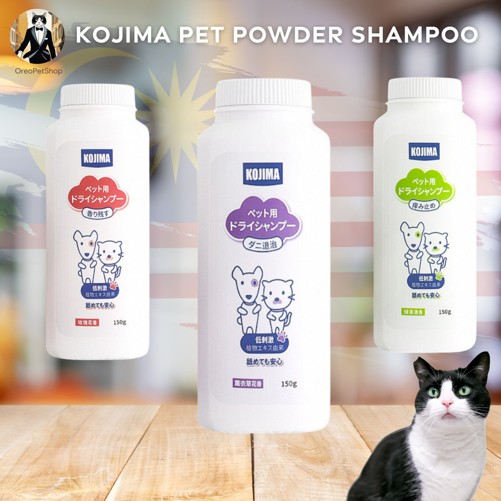 Pet Cat Dry Shampoo Powder Bedak Kutu Kucing Syampu Sabun Kering Kucing ...