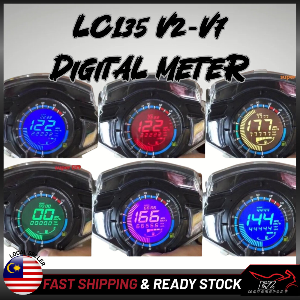 YAMAHA LC135 NEW V2 V3 V4 V5 V6 V7 Digital Meter Assy Oem Speedo Meter ...
