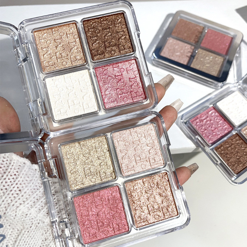 Highlighter Powder Palette - Glitter Diamond Highlighting Powder - 4 ...
