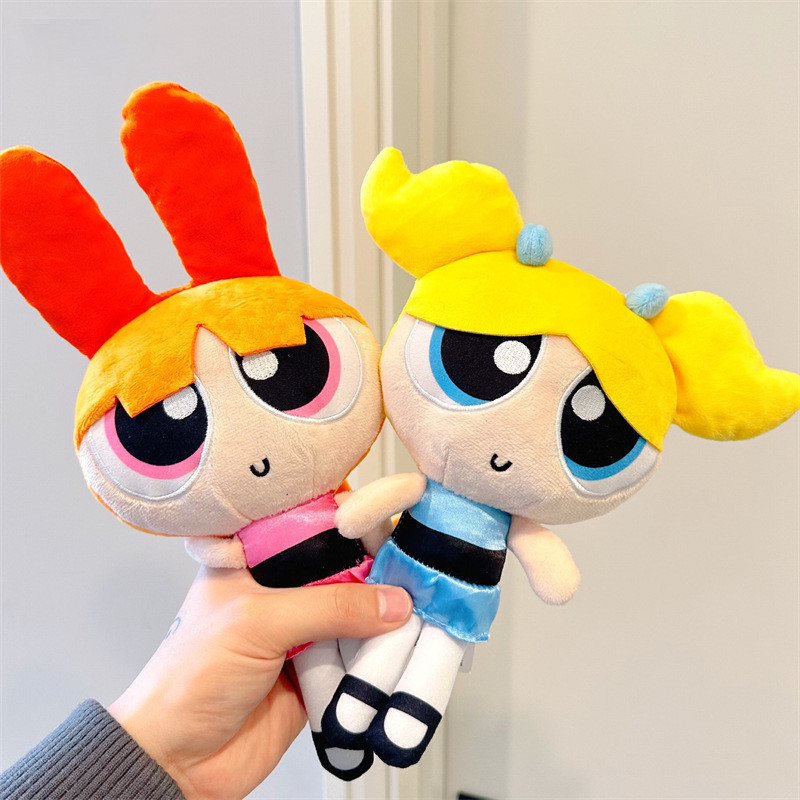 Adorable Powerpuff Girls Plush Toy Soft Cartoon Blossom Bubbles ...