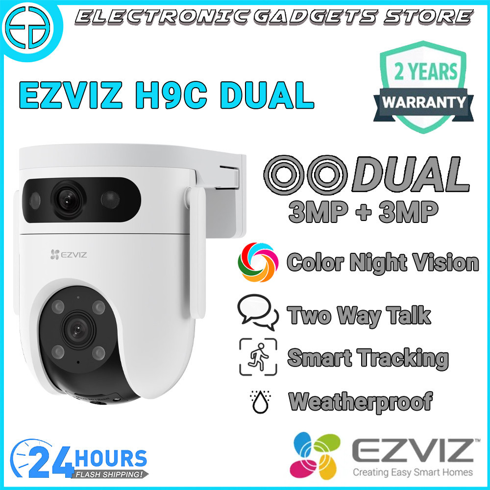 Ezviz H9C Dual Lens 2K Waterproof Pan/Tilt Color Night Vision Two Way ...