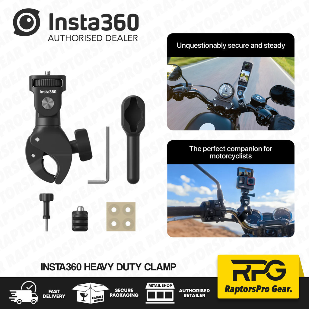 Insta360 Heavy Duty Handlebar Clamp Mount 2.0 | Shopee Malaysia