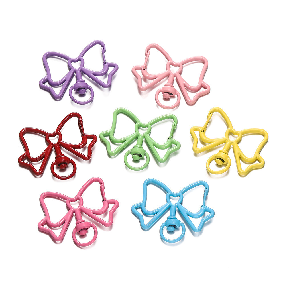 St. kunkka 5Pcs Alloy Keychain Colorful Bow Keychain for DIY Keychain ...