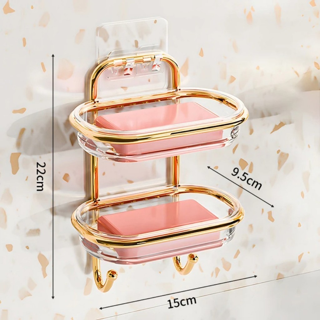 Bathroom Soap Box Wall Mounted, Soap Storage Rack, Punch-free Soap ...