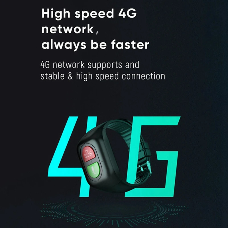 Fall Detection SOS GPS Track LBS 4G Smartwatch Anti-Lost Elderly Men ...
