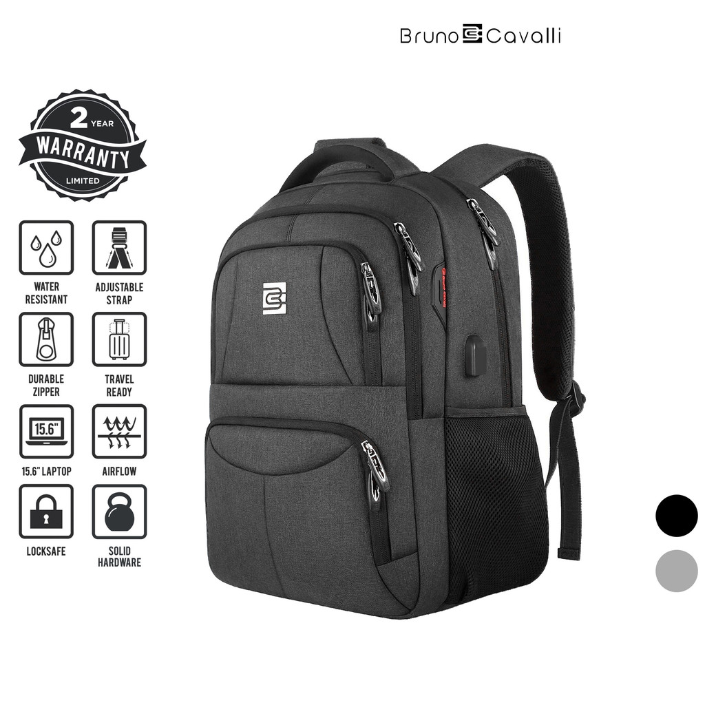 BRUNO CAVALLI Multifunctional 18" Laptop Backpack wit USB Charging Port ...
