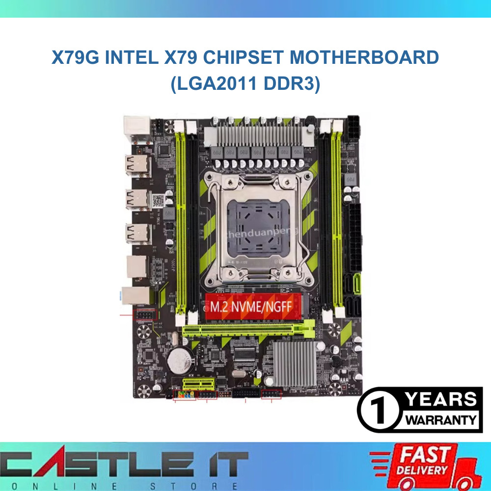 Castle IT X79G Intel X79 Chipset Motherboard (LGA2011 DDR3) | Shopee ...