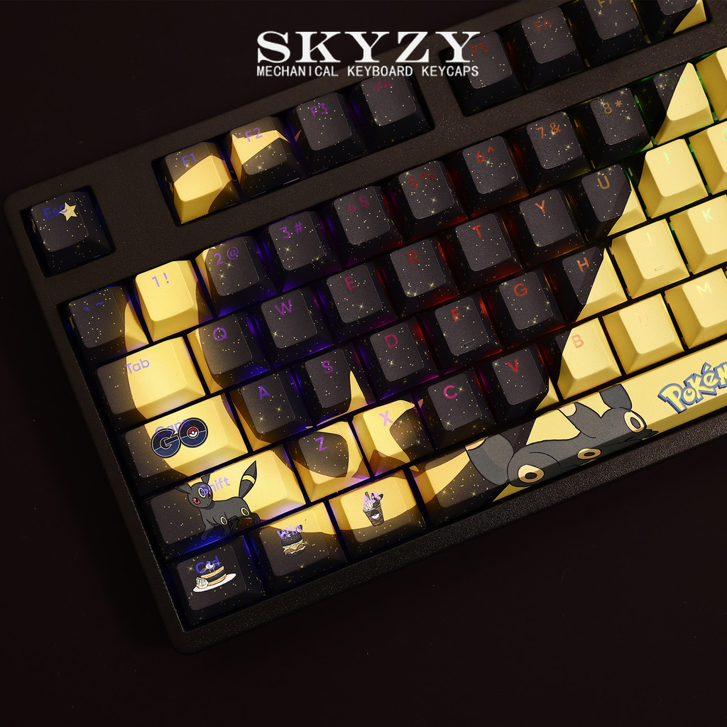 in stock Umbreon Keycaps Cherry Profile Pokémon Cartoon Penetrating ...
