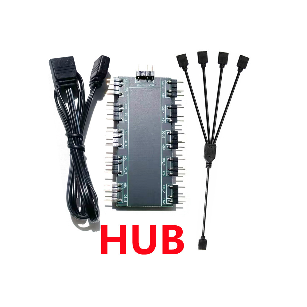 Computer Accessories Motherboard 5V ARGB 3PIN/12V RGB 4PIN HUB ...
