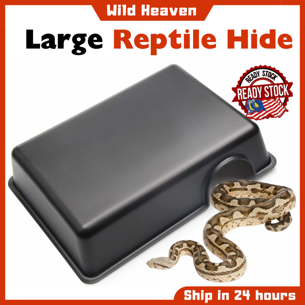 Reptile Hideout Box Small Animal Hide Cave for Snakes Lizards Leopard ...