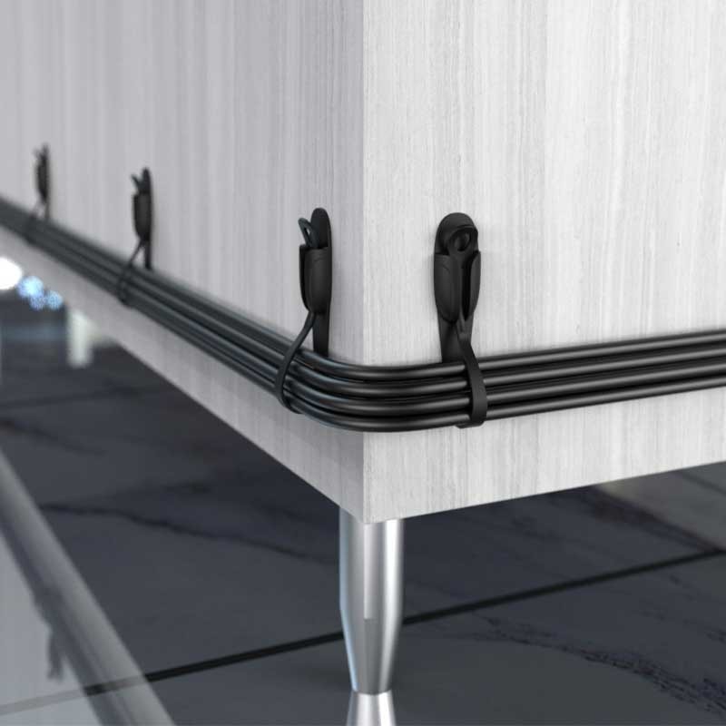 Magnetic Data Cable Clips - Adjustable Stable Cord Holder - Under Desk ...