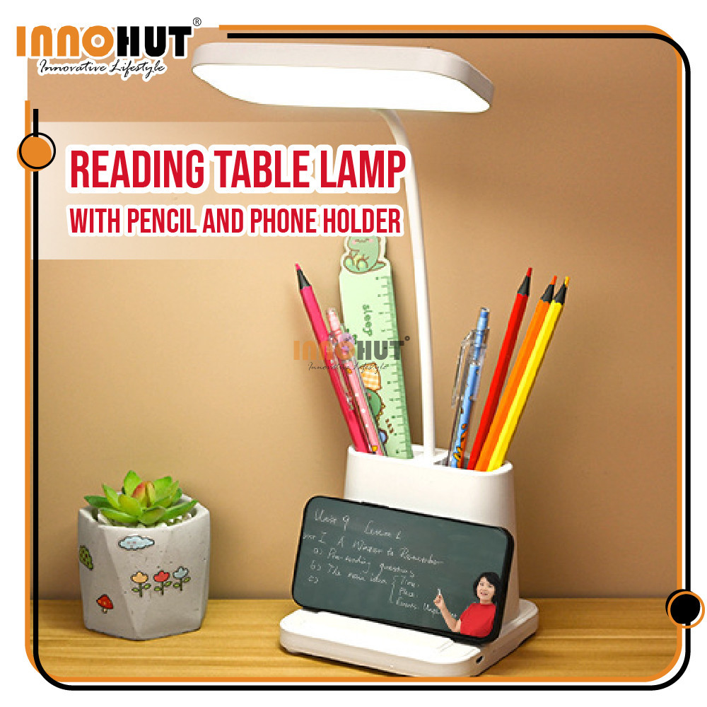 Innohut Adjustable LED Lamp Reading Table Lamp Rechargeable Wireless ...