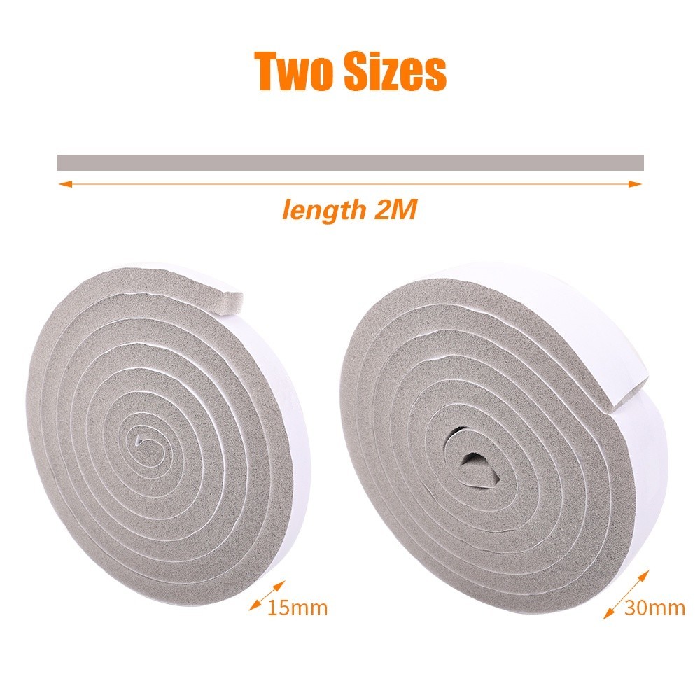 300cm Door Bottom Sealing Strip Tape - Weather Window Silicone Rubber ...