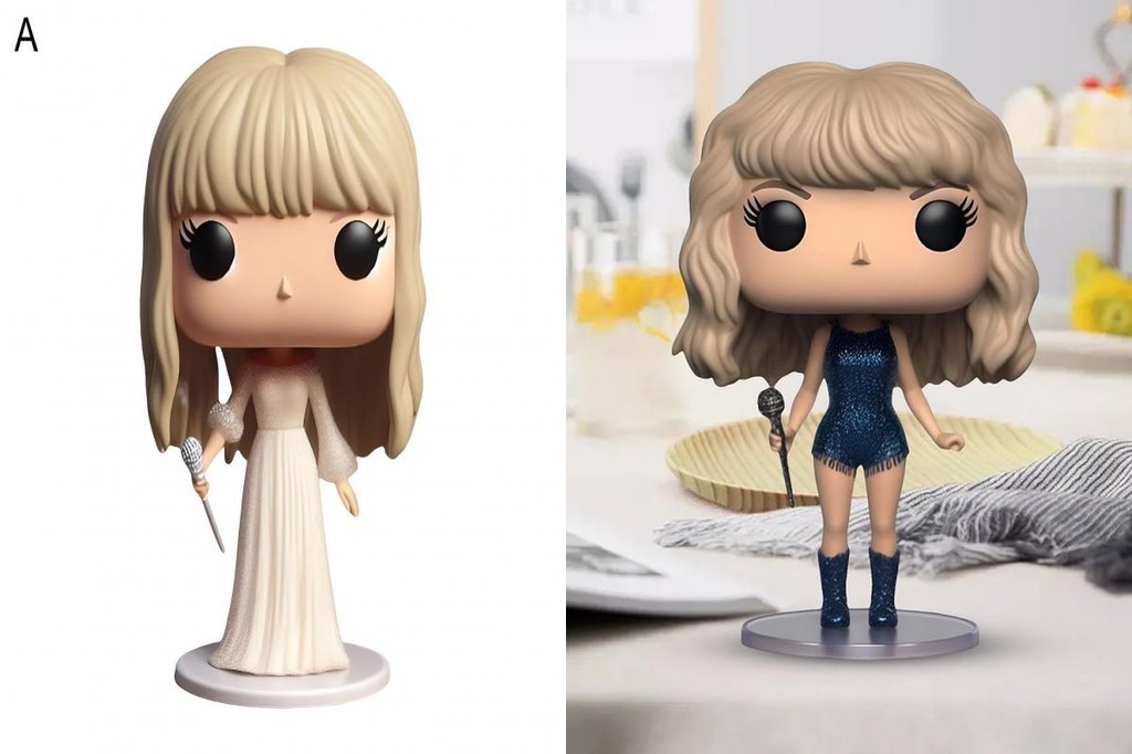 [Ready stock] Big Head Girls Model Resin Singer Decoration Adorable ...