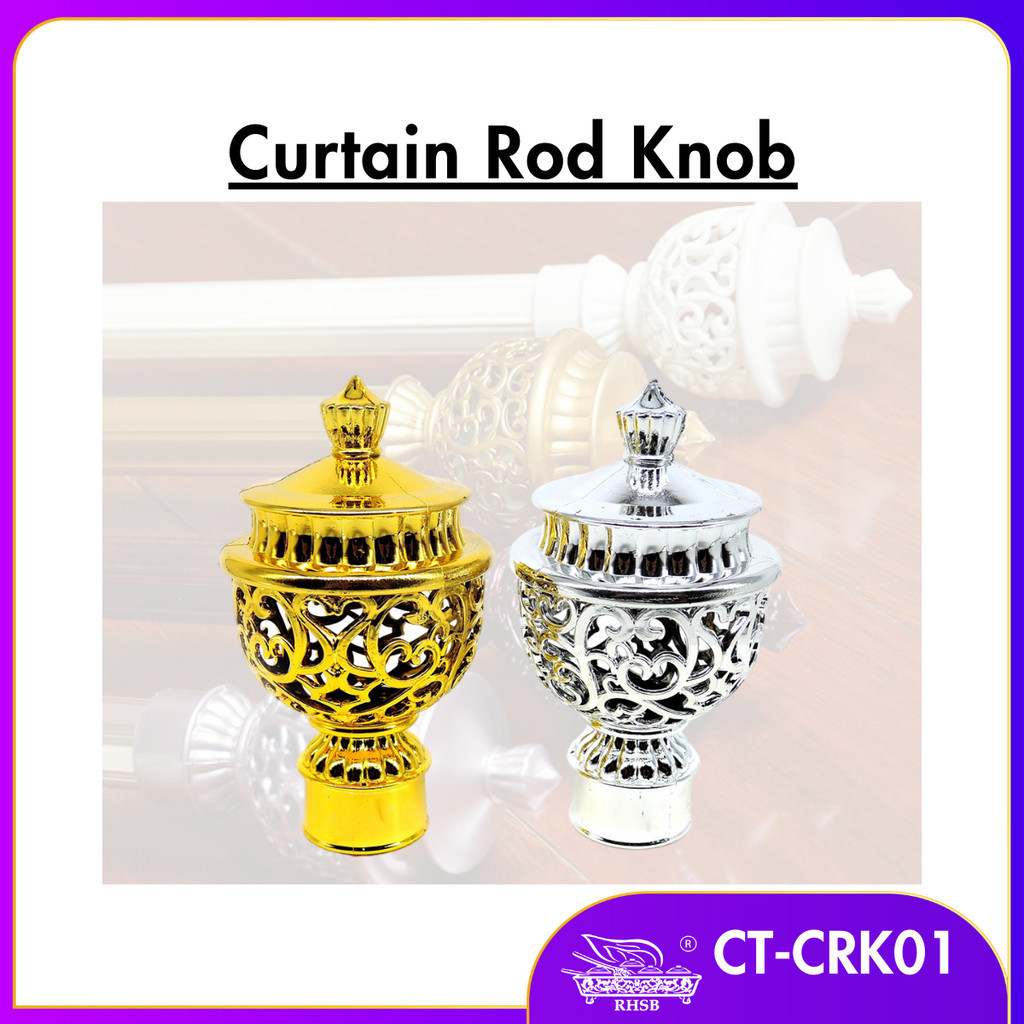 RAYA SALES CURTAIN ROD KNOB / KAYU LANGSIR / CURTAIN BUCKLE / PENGEPIT LANGSIR / PENGIKAT ...