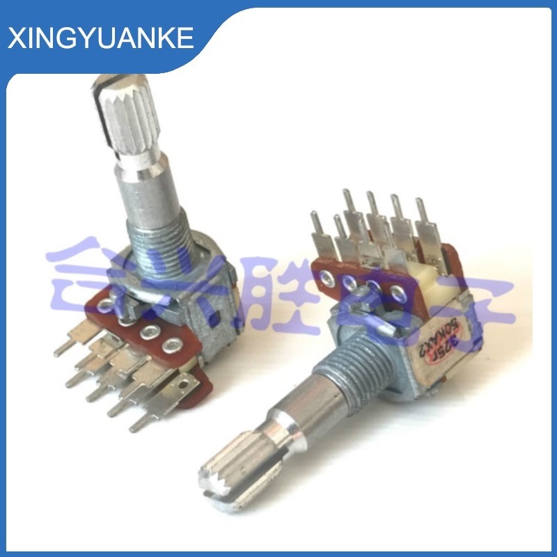 1Pcs/Lot 12 Type Precision Dual Potentiometer A50K Power Amplifier Car ...