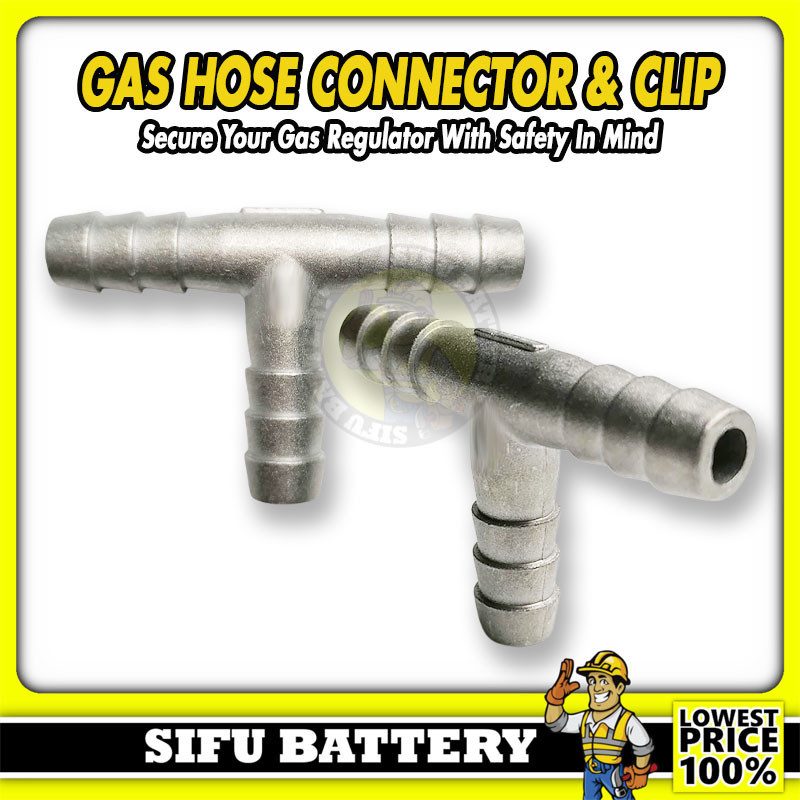 Steel Gas Hose Connector Splitter T Joint Tee Connector Link Gas ...