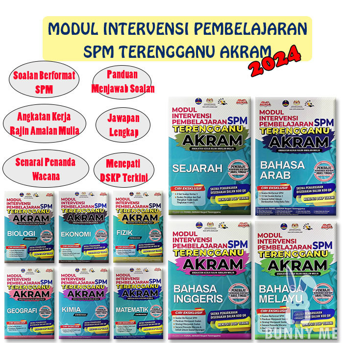 [BUNNY] 2024 Buku Latihan : Modul Intervensi Pembelajaran SPM Terengganu AKRAM - Kertas Model ...