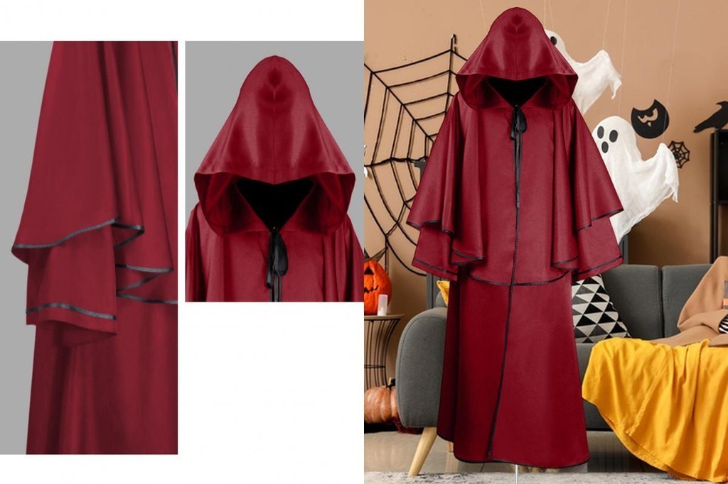 ST| Unisex Cloak Cosplay Cloak Medieval Death God Hooded Cloak for ...
